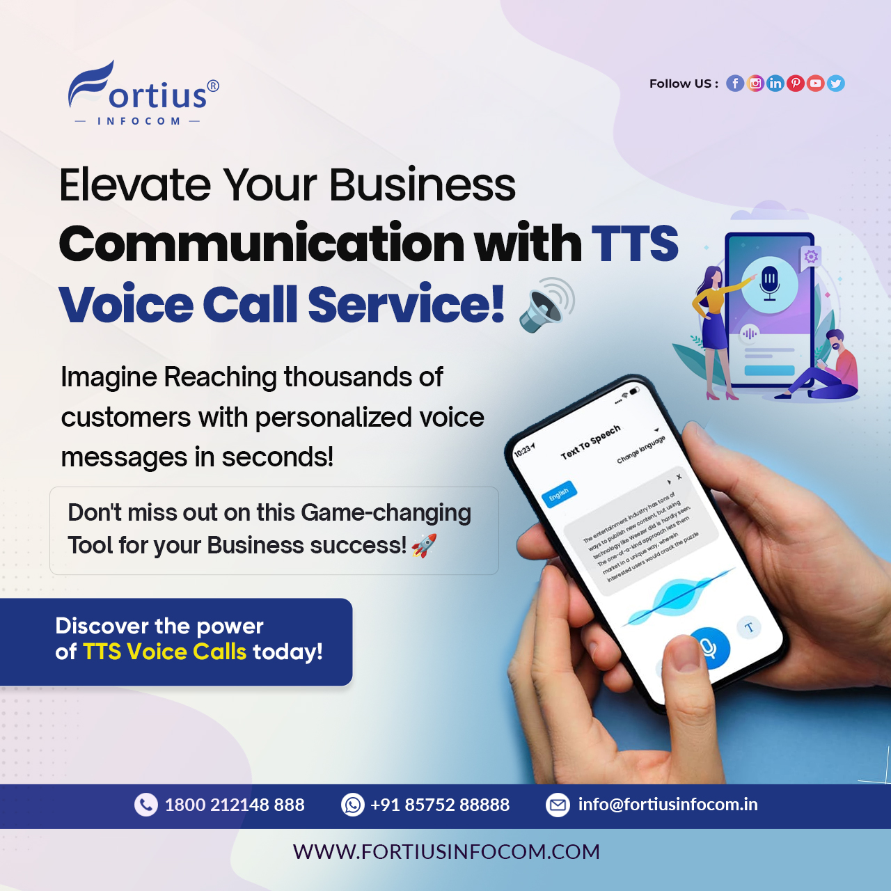 TTS Voice Call Service in Noida | Fortius Infocom