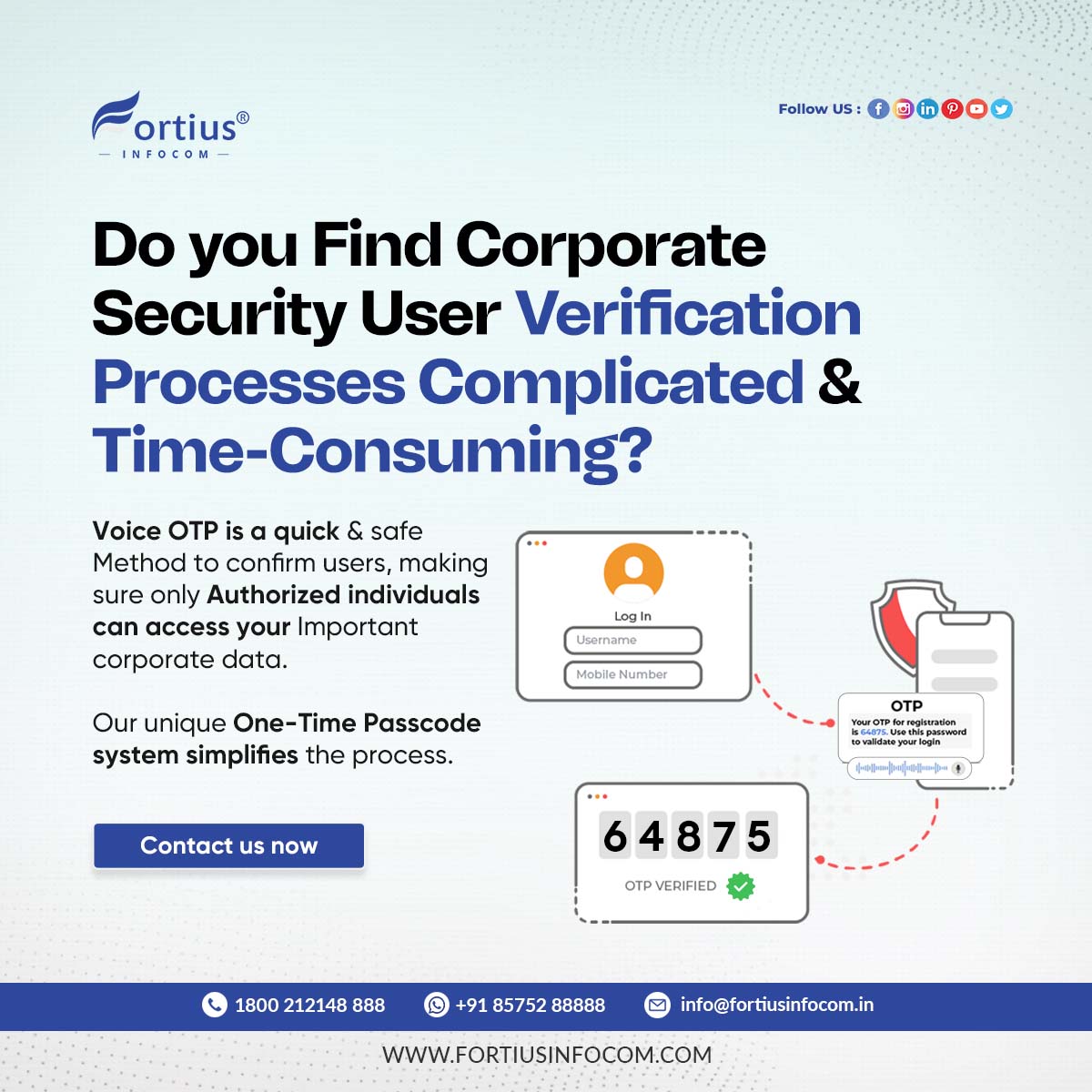 Voice OTP Service in Noida | Fortius Infocom